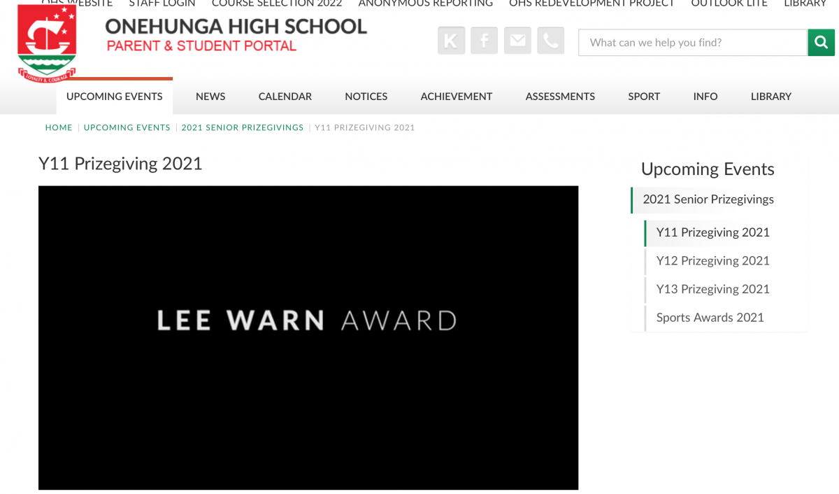 2021 OHS Award ceremony